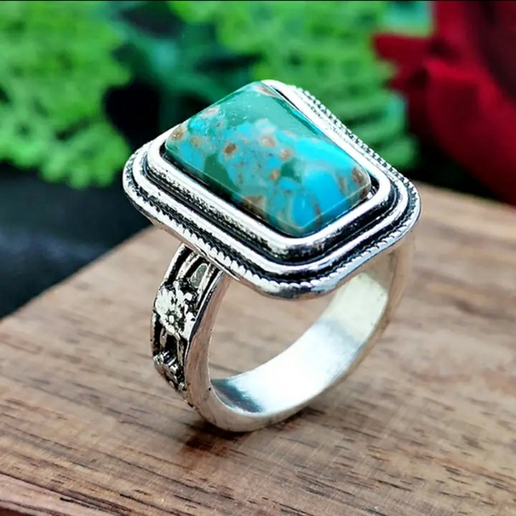 Jewelry | Turquoise Boho Fashion Ring Nwt | Poshmark